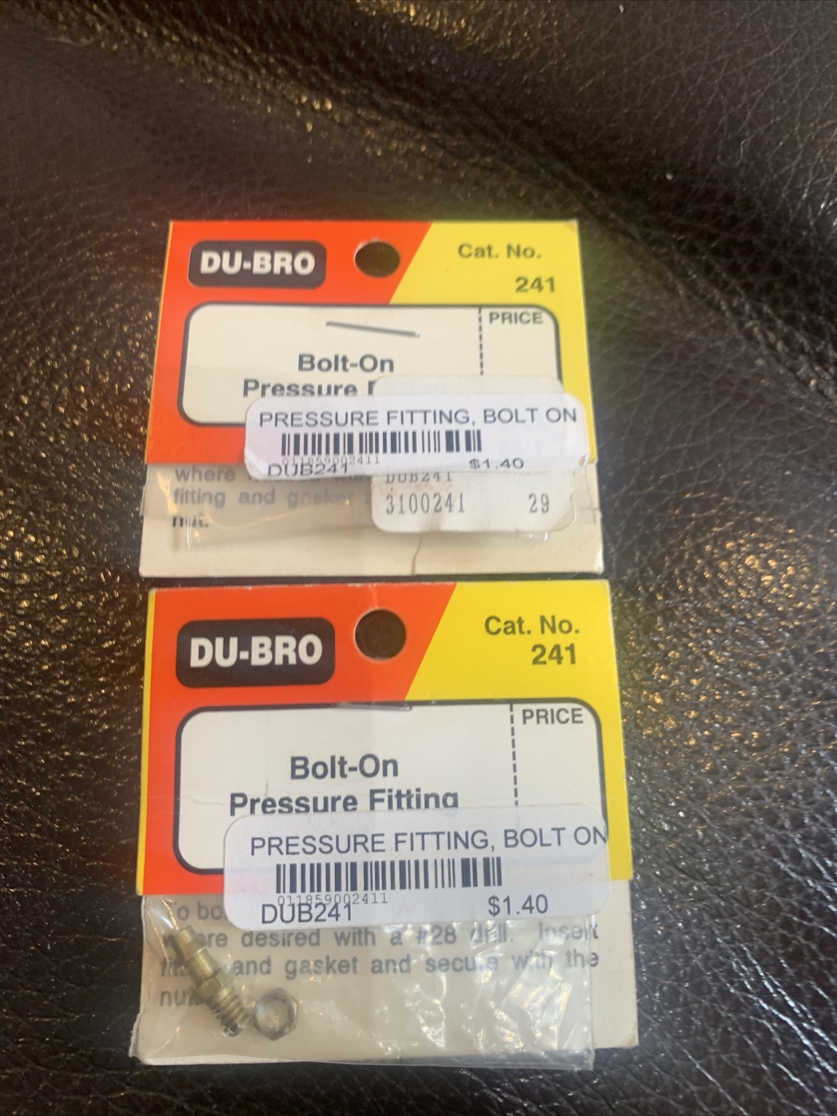 DU-BRO 6-32 PRESSURE FITTING ( CAT. # 241 ) 2 Packs | eBay