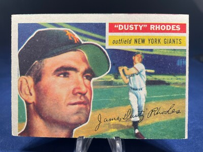 1956 Topps Baseball Card Dusty Rhodes #50 New York Giants | eBay