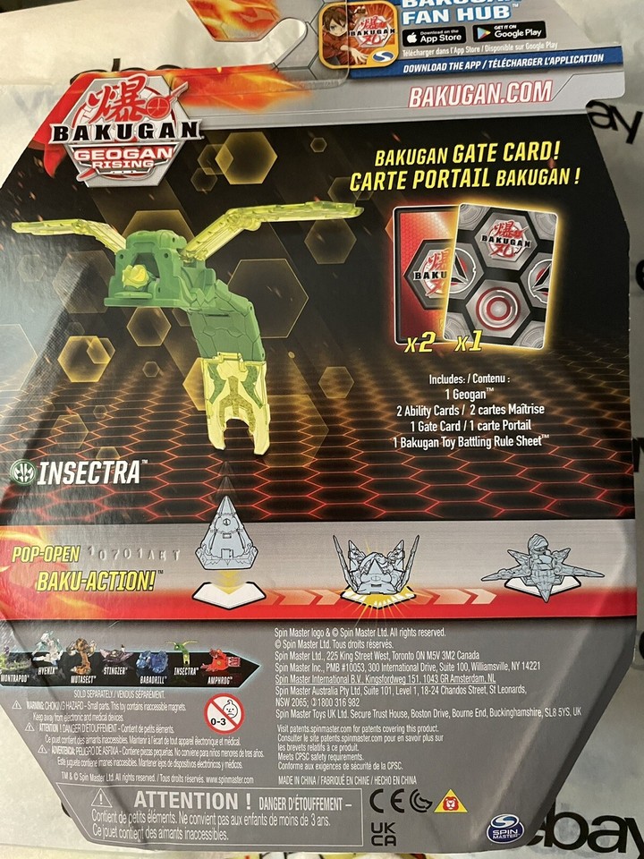 Bakugan Geogan Rising – Insectra, Viloch Combiner Collectible Free ...