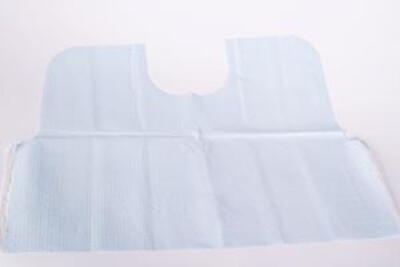 Tidi 917901 Contour Neck Dental Patient Bibs 18" X 22" 3-Ply White 400 ...