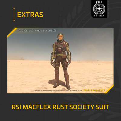 Star Citizen - RSI MACFLEX RUST SOCIETY ARMOR SUIT - Complete Set + Pieces | eBay