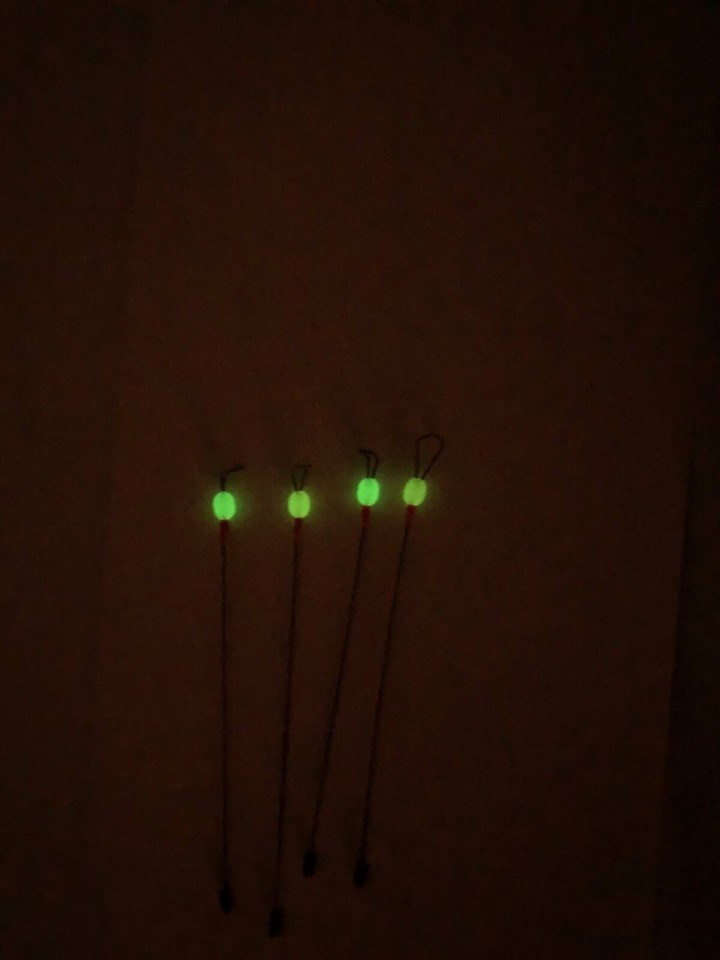 Titanium NITI Ice Fishing Spring Bobber 4 pack UL Wire .016 **Glow** | eBay