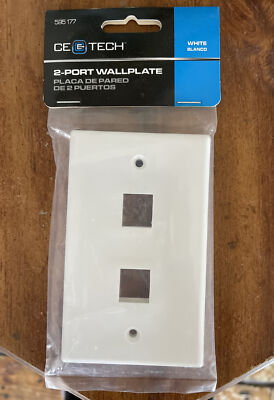 CE TECH - Home Depot - 2 Port Internet Ethernet Phone Jack Wall Plate ...