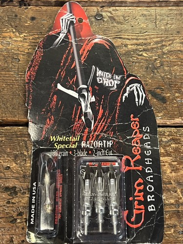 Grim Reaper Broadheads. Whitetail Special. 100 Grain, 3-blade, 2-Inch ...