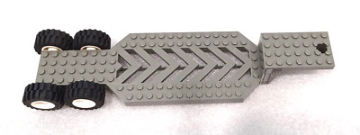 Lego Gray Vehicle Trailer Base 8 x 30 x 3 1/3 30620 Big Rig with White ...