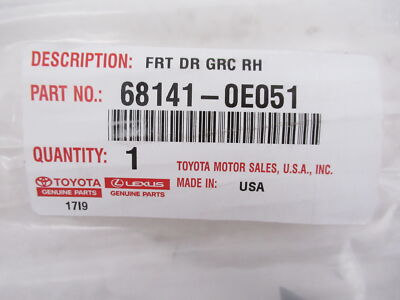 Genuine OEM Toyota 68141-0E051 Passenger Front Window Glass Run Channel ...