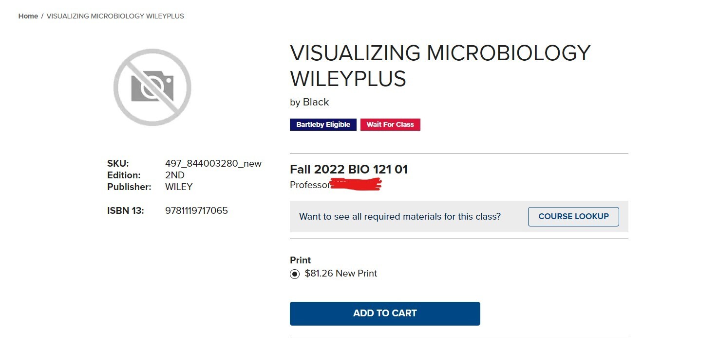 Visualizing Microbiology by Jacquelyn Black WILEYPLUS ACCESS CODE - NEVER USED | eBay