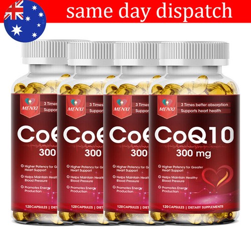 CoQ 10 Coenzyme Q10 Softgels 300mg For Cardiovascular Heart Health High ...