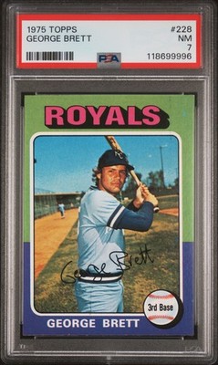 1975 TOPPS #228 GEORGE BRETT ROOKIE RC PSA 7 | eBay