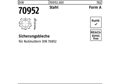 Reyher Sicherungsblech DIN 70952 A 14 Stahl f.Nutmuttern DIN70852 | eBay.de