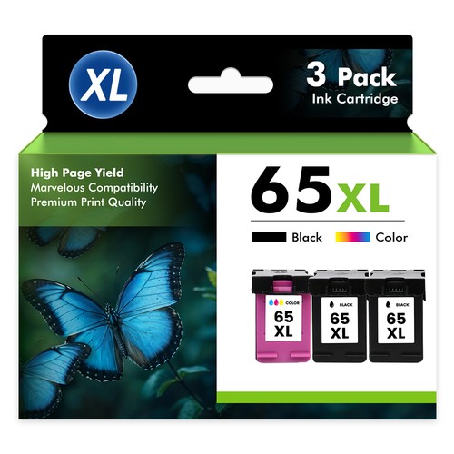 65 XL Ink Cartridge For HP 65XL Ink ENVY 5000 5055 5052 Deskjet 2600 ...