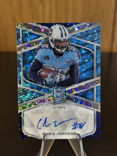 2024 Panini Spectra Neon Blue Signatures Auto /50 CHRIS JOHNSON #SIG ...
