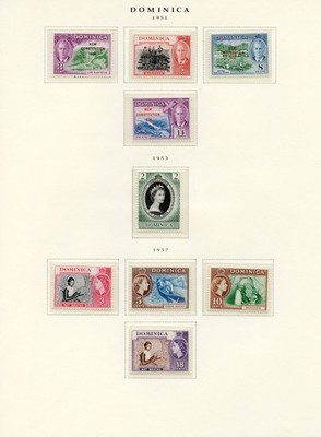 🍁DOMINICA Scott #137-141, 157-160 mint hinged Cat$28 British ...