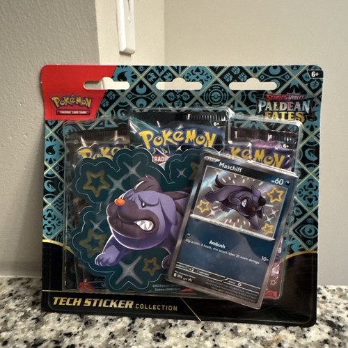 Pokemon TCG Paldean Fates Tech Sticker Collection - Maschiff |BRAND NEW ...