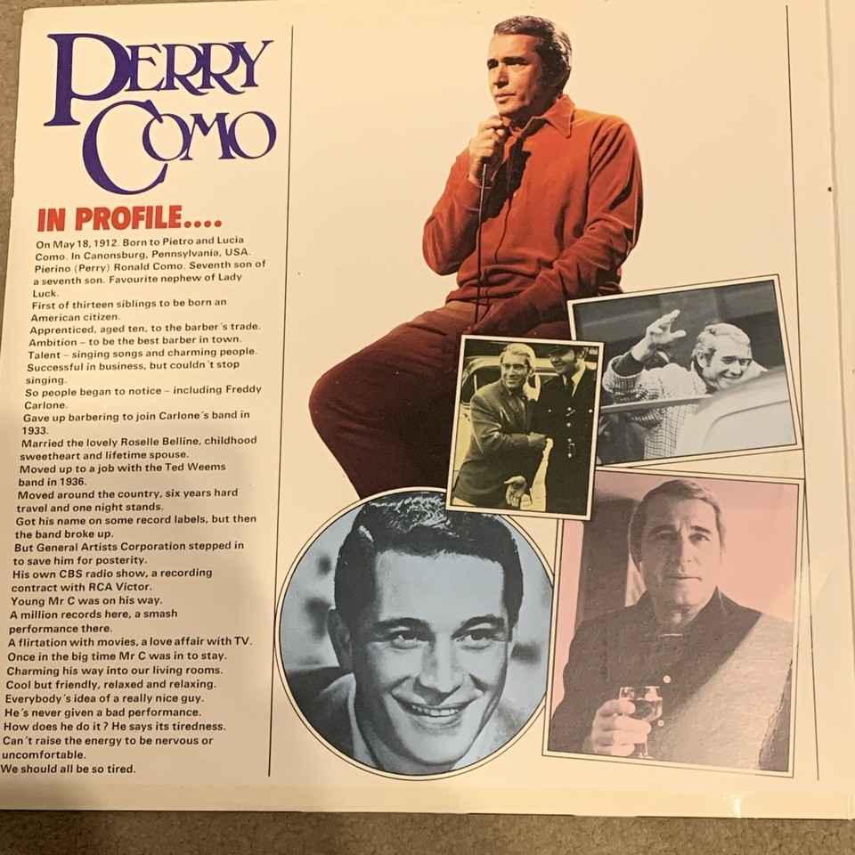 Perry Como: 40 Greatest 12" Vinyl Double LP 1975 NE700 | eBay UK