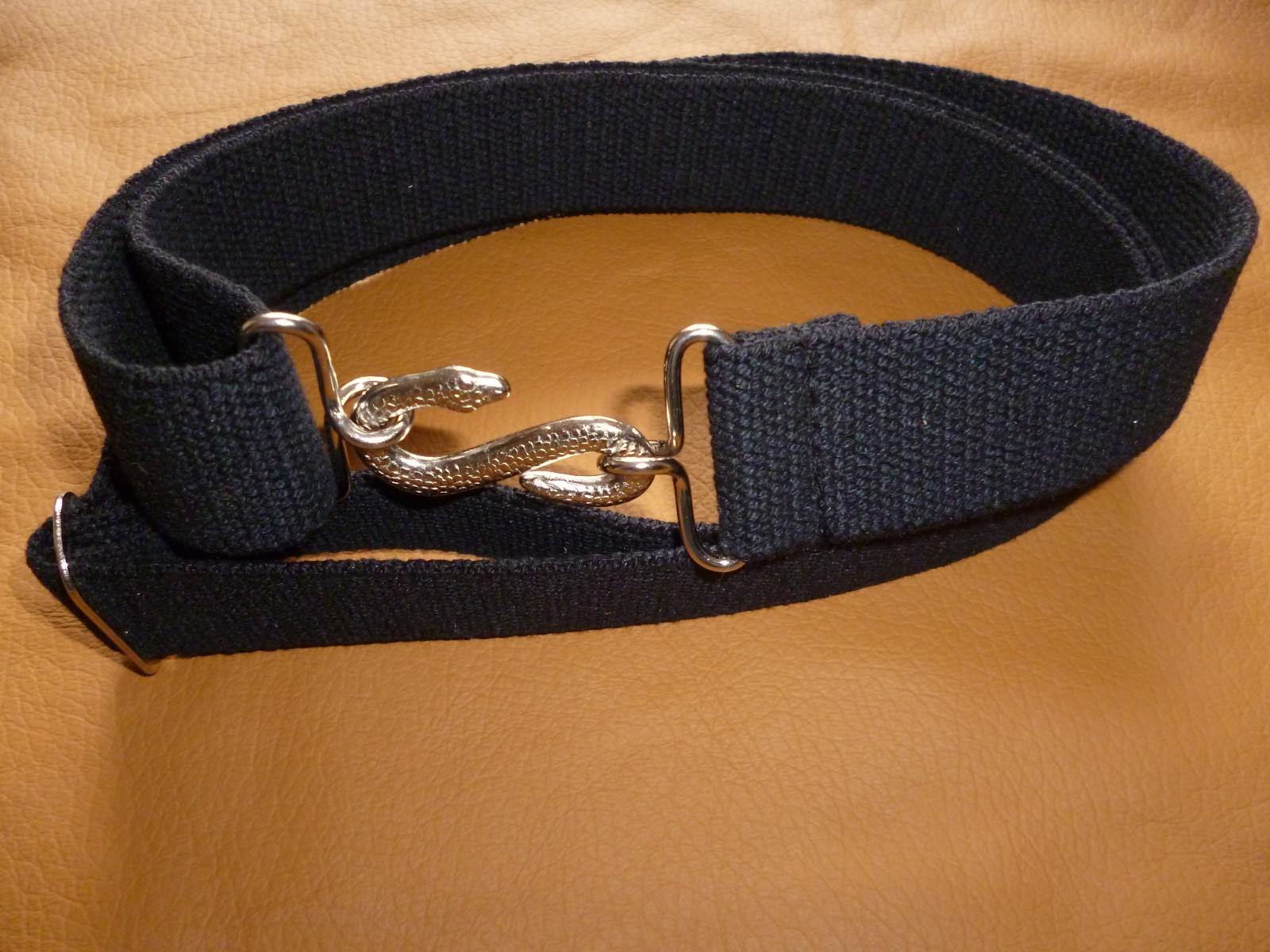 Elasticated Snake Belt Black 30mm Adult Boys Mens Masonic Mason G xxl ...