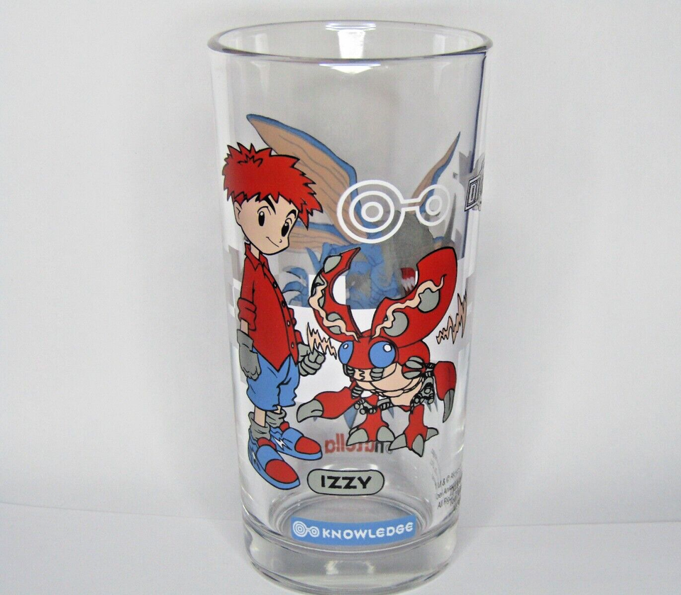 Digimon Izzy Knowledge Nutella Drinking Glass Display Item | eBay