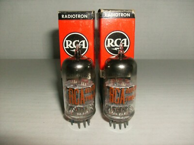 LOT OF 2 - 12AY7 RCA VACUUM RADIO TUBES HALO DOUBLE MICA BJ NOS | eBay