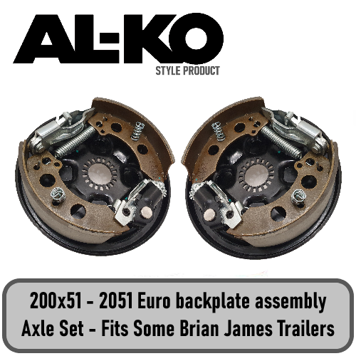 ALKO Style 200x51 Euro 2051 Brian James Trailer Back Plate Brake Shoe ...