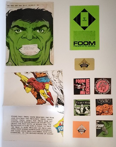 Foom 1973 Membership Kit Poster Stickers Card Insert and 1976 Foom ...