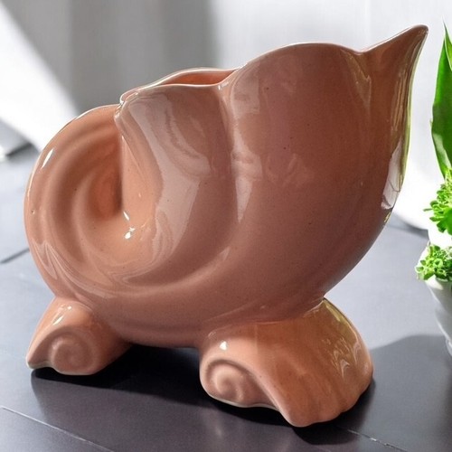 McCoy Unmarked PINK SHELL Conch Nautilus PLANTER Vintage | eBay