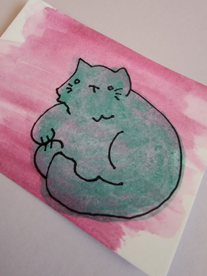 ACEO ATC ( artist trading cards) Watercolor Original 2.5 x 3.5 Card | eBay