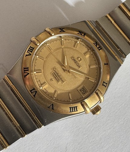 Omega Constellation Double Eagle Perpetual Calendar Champaign Dial W ...