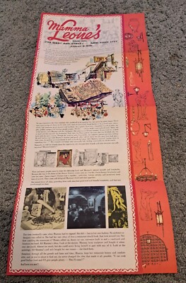 Vintage Menu from Mama Leone's New York City Italian Restaurant | eBay