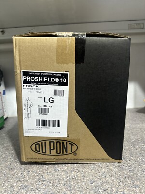 DuPont ProShield 10 Basic White Frock BRAND NEW Case of 30 - LARGE | eBay