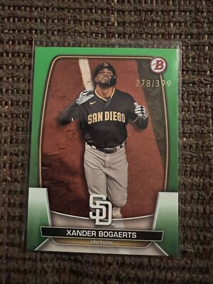 XANDER BOGAERTS 2023 BOWMAN NEON GREEN PARALLEL 096/399 | eBay