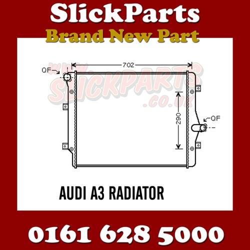 AUDI A3 S3 TT TTS RADIATOR 2.0 TDi TSFi 2004 2005 2006 2007 2008 2009 ...