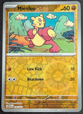 Mienfoo Reverse Holo NM 096/182 Paradox Rift Pokemon Card | eBay