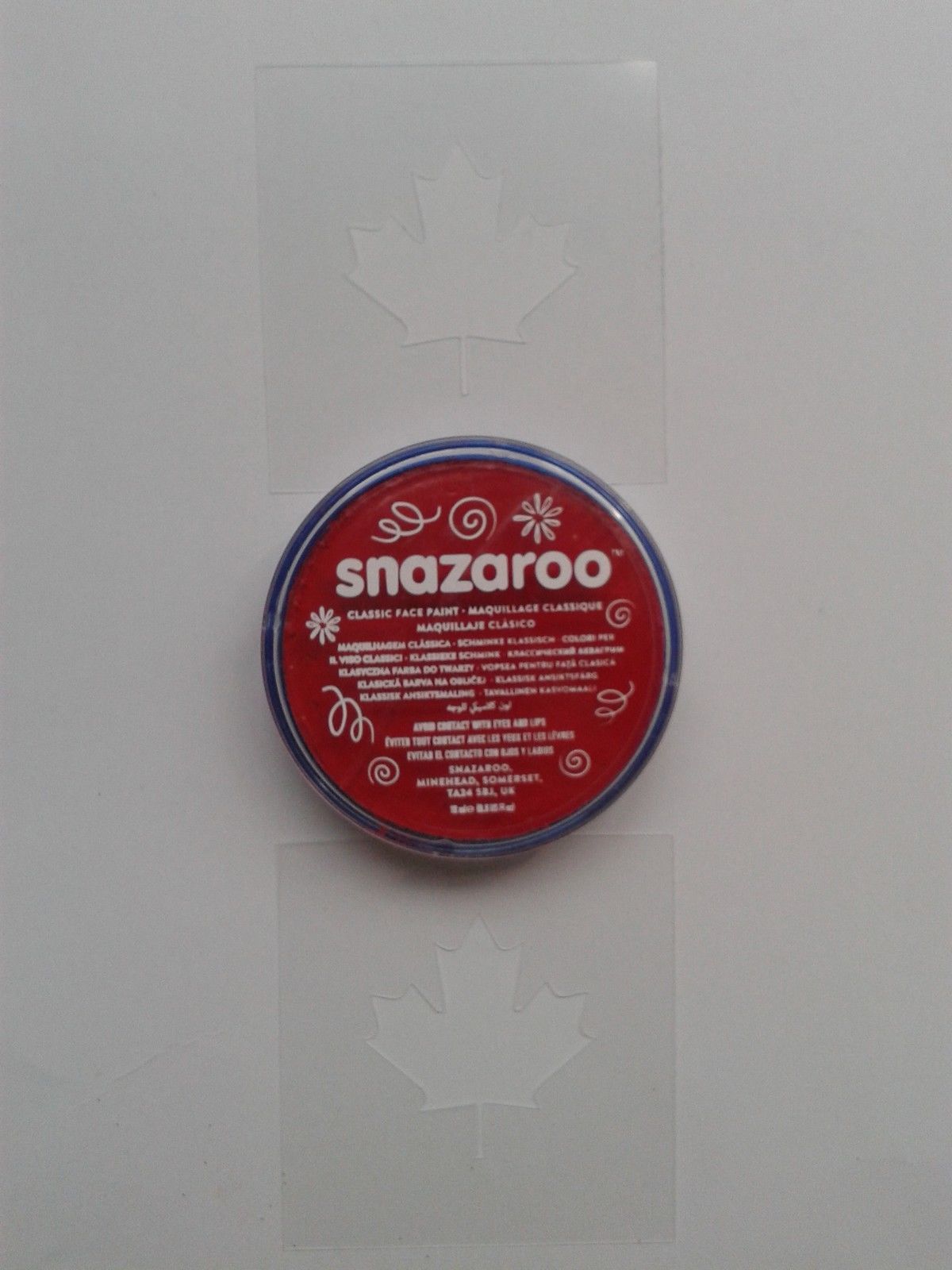 Maple leaf face painting set reusable many times Canada Day Canadian | eBay