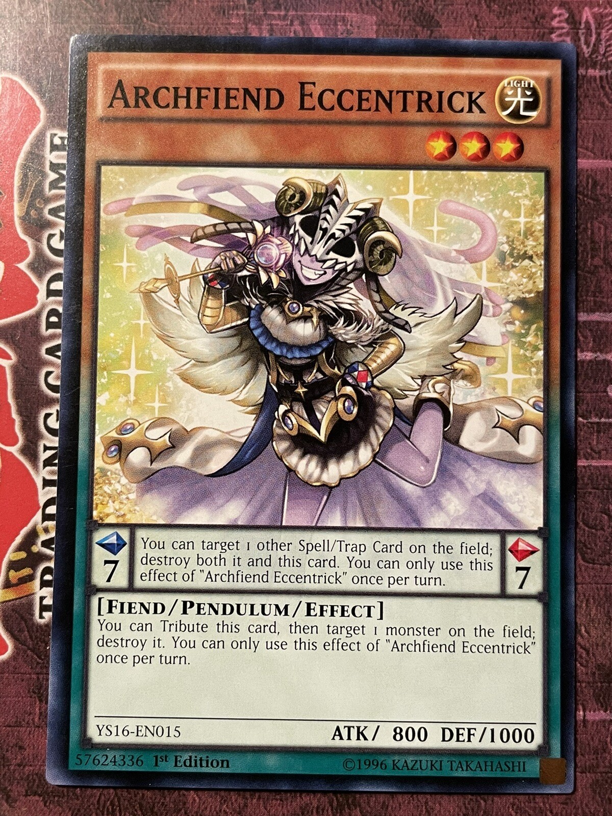 Archfiend Eccentrick - YS16-EN015 - Common - 1st Edition - NM/VLP | eBay