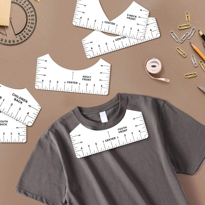 8pcs T-Shirt Alignment Ruler Guide Tool to Center Designs for Placement ...