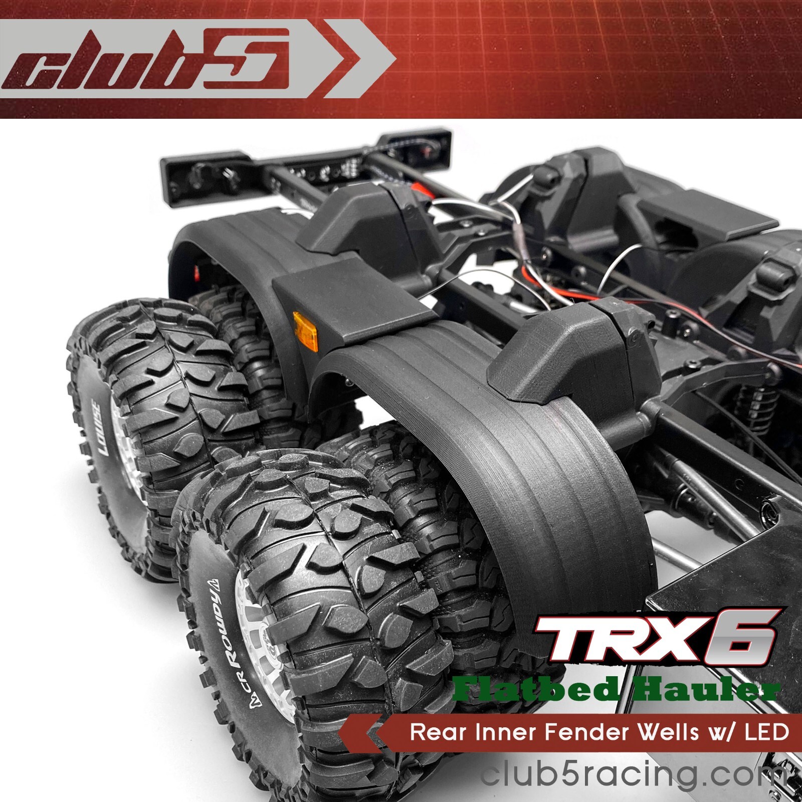 Rear Inner Fender Wells w/ LED for Traxxas TRX-6 HAULER | eBay