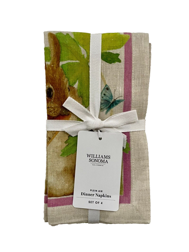 Williams Sonoma PLEIN AIR PRINTED Napkins Set/4 Easter Spring NWT | eBay