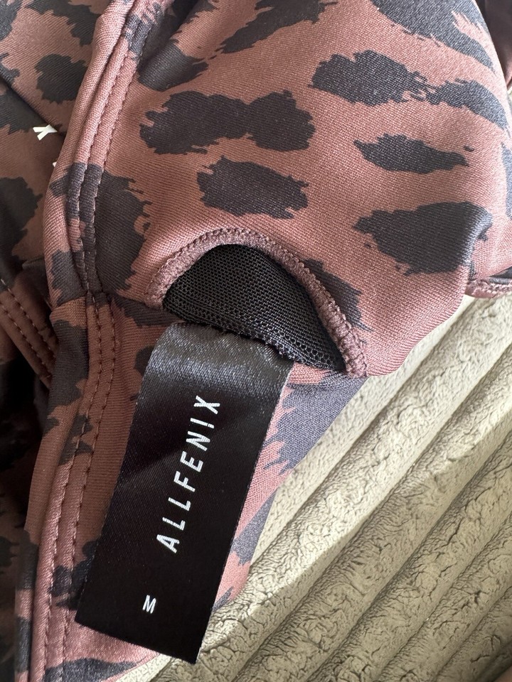Women’s Allfenix Black & Brown Cheetah Print Sports Bra Medium | eBay UK