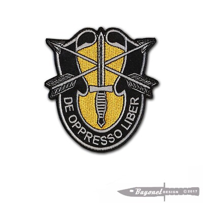 1st SFG (A) Embroidered Patch with Hook and Loop Backing - 3" X 3 1/4 ...