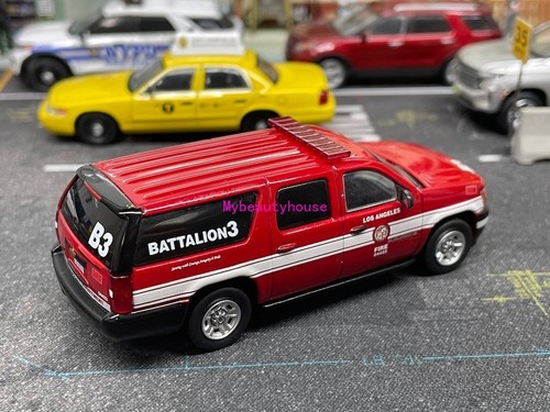 1:64 596 Red LAFD LA Fire Suburban SUV Model Diecast Metal Car | eBay