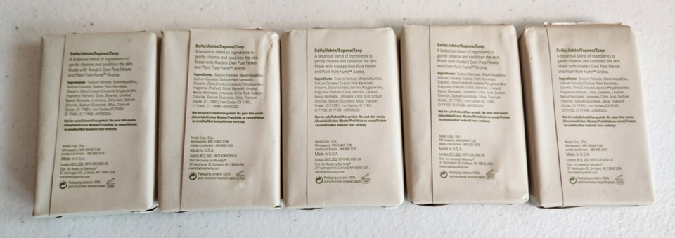 Lot of 5 AVEDA Refreshing Cleansing Soap Bar travel size 1.4 Oz/42g ...