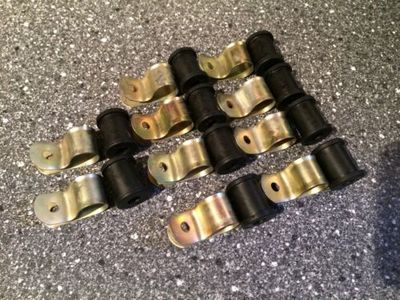 Land Rover Series Rear Brake Pipe P Clip & Rubbers x10 56666 & 6860l | eBay