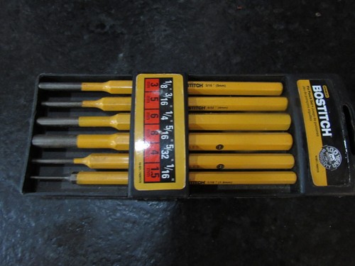 Stanley 6 PIECE PIN PUNCH SET W/CASE excellent | eBay
