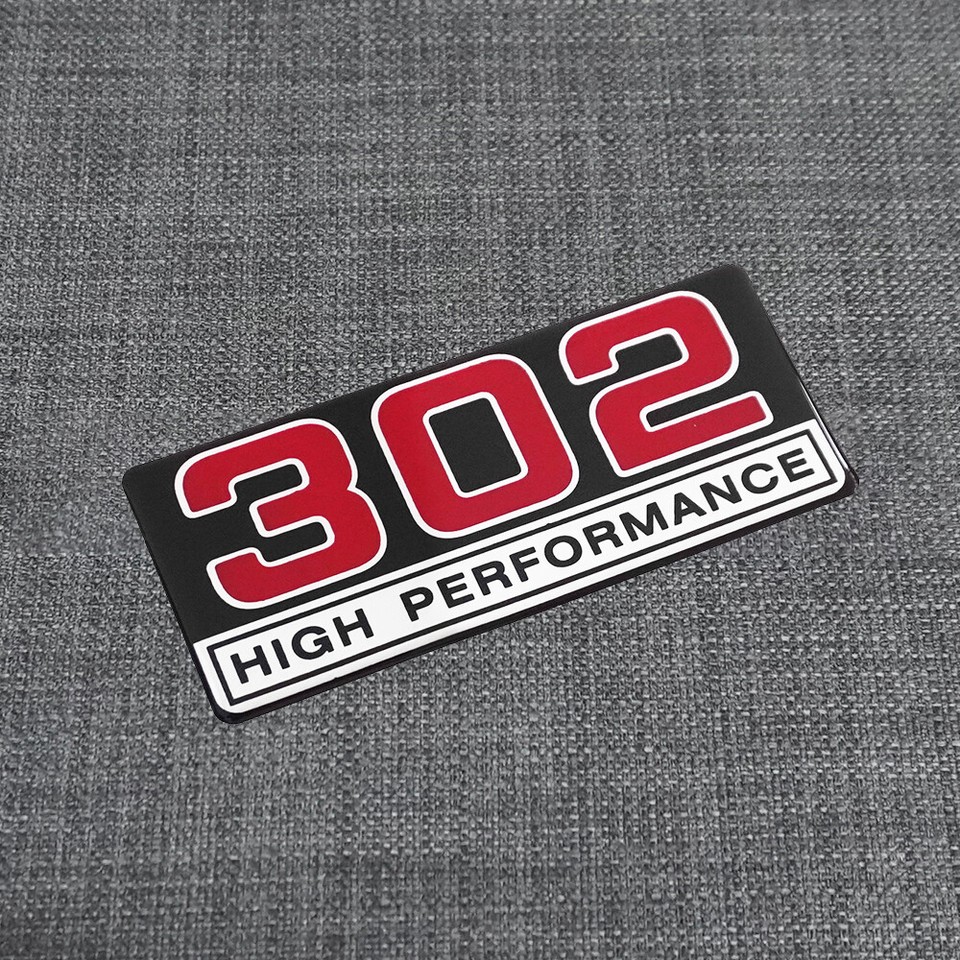 For Universal Sticker 302 High Performance Emblem Logo Black Red Chrome ...
