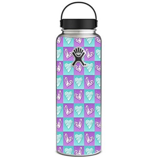 Skin Decal for Hydro Flask 40 oz Wide Mouth / Heart Doodles | eBay