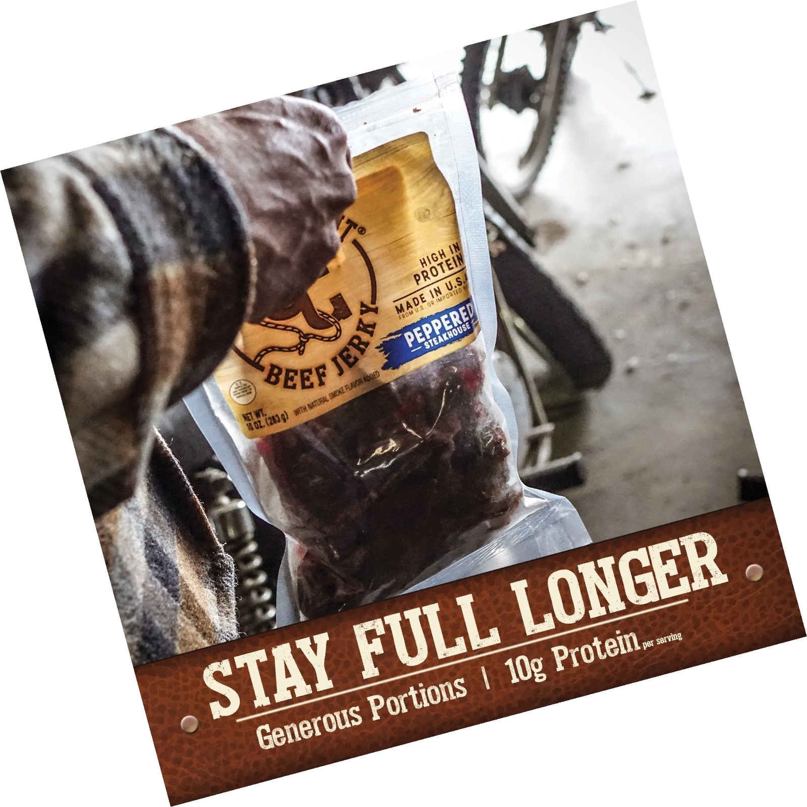 Cattleman's Cut Peppered Steakhouse Beef Jerky, 10 Ounce Peppered Beef ...