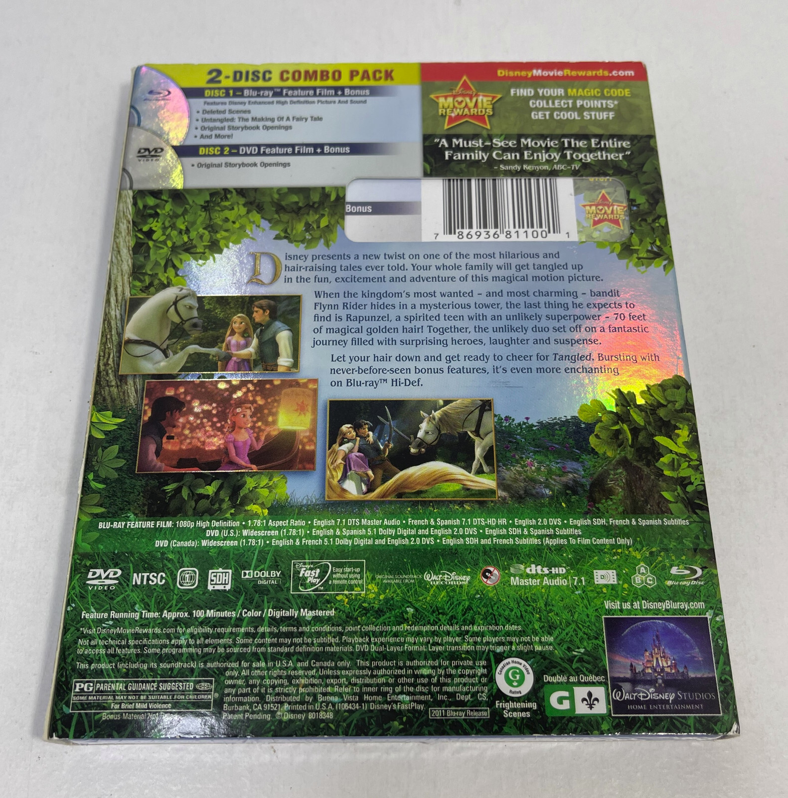Tangled (2011, Blu-Ray + DVD + Slipcover) Disney, NEW! | eBay