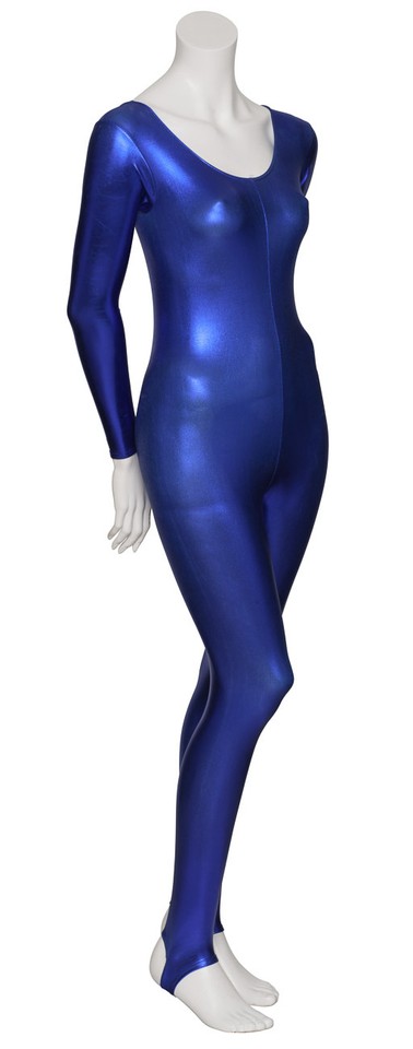 All Colours Shiny Metallic Dance Fancy Dress Long Sleeve Catsuit KDC012 ...
