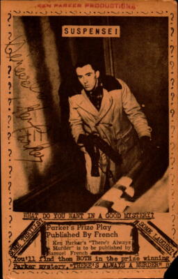 Postcard Ken Parker Suspense There's Always a Murder Comedy Mystery | eBay