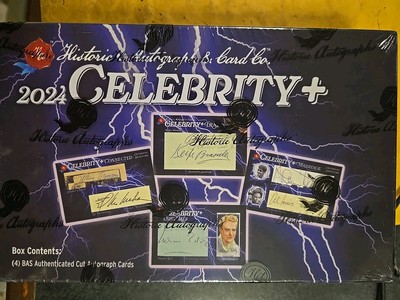 2024 HISTORIC AUTOGRAPH CELEBRITY + HOBBY BOX 4 BAS CUT AUTOGRAPHS ...
